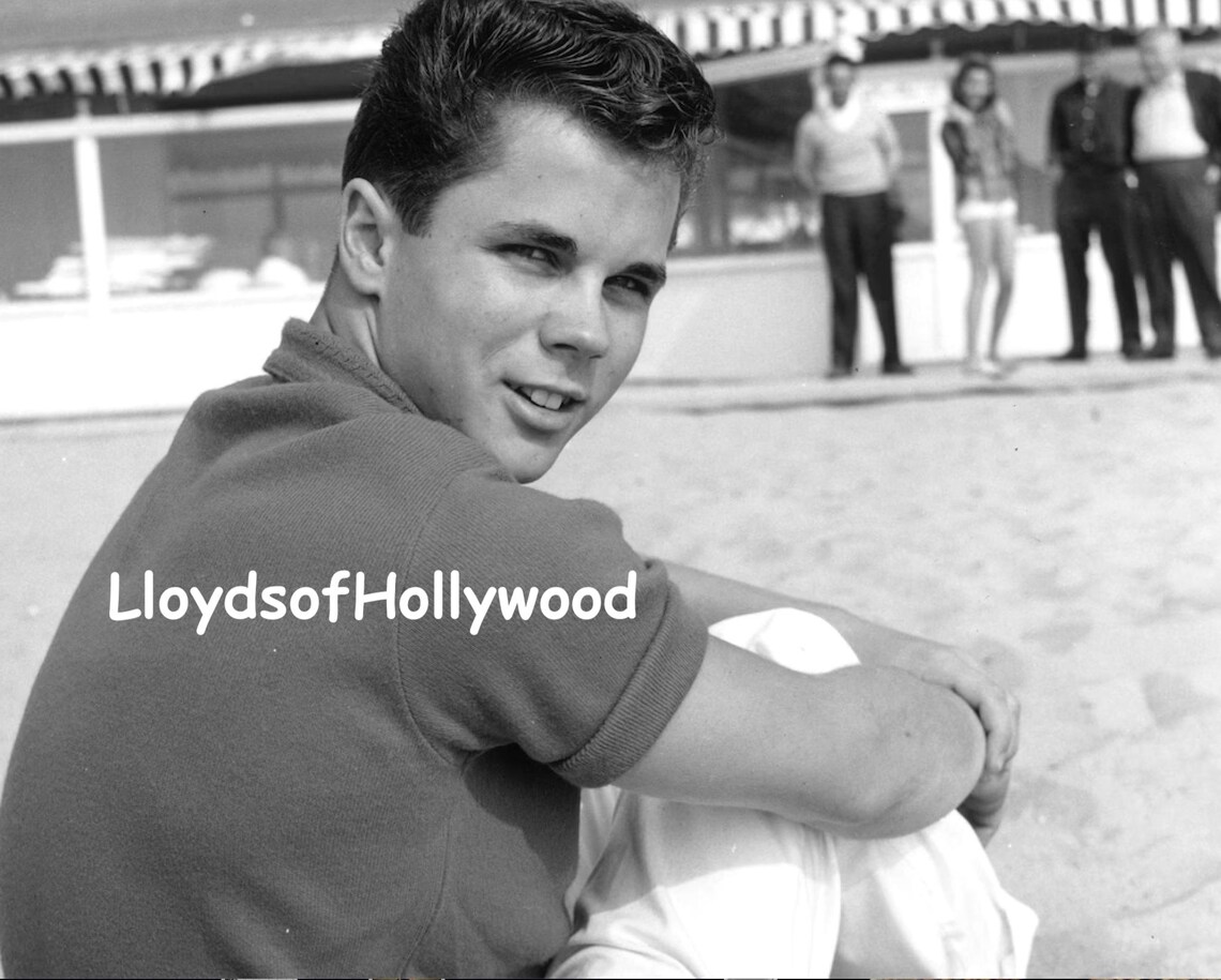 Tony Dow Handsome TV Actor Hunk Sitting at Beach Post Wally Cleaver ...