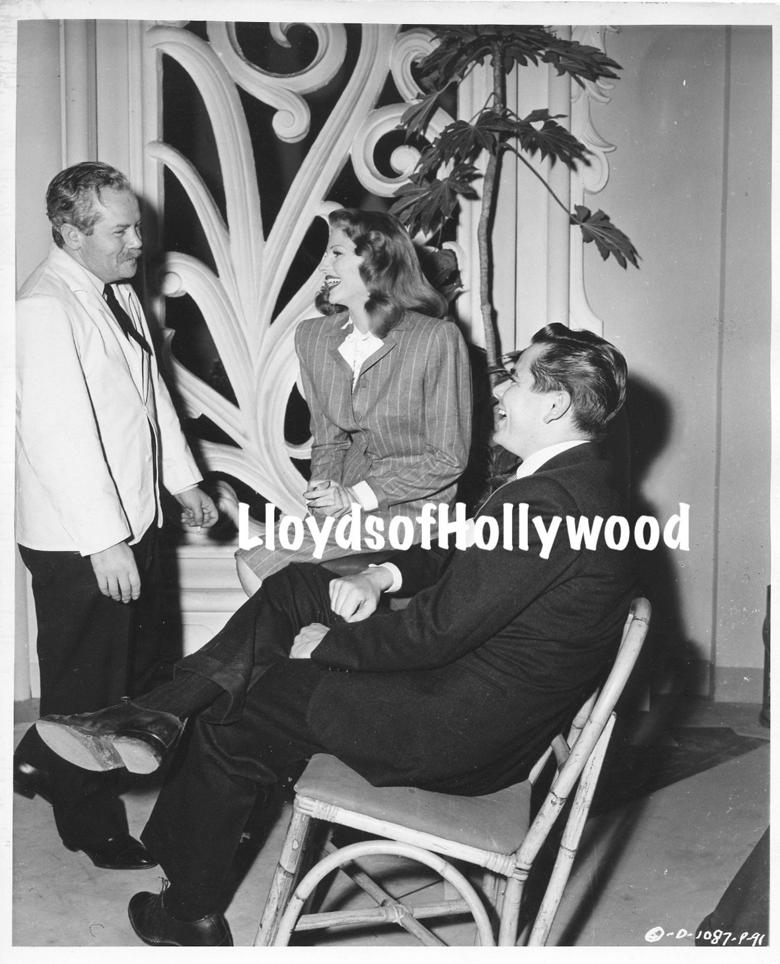Rita Hayworth Gilda Glenn Ford Steven Geary on Set Laughing Candid ...