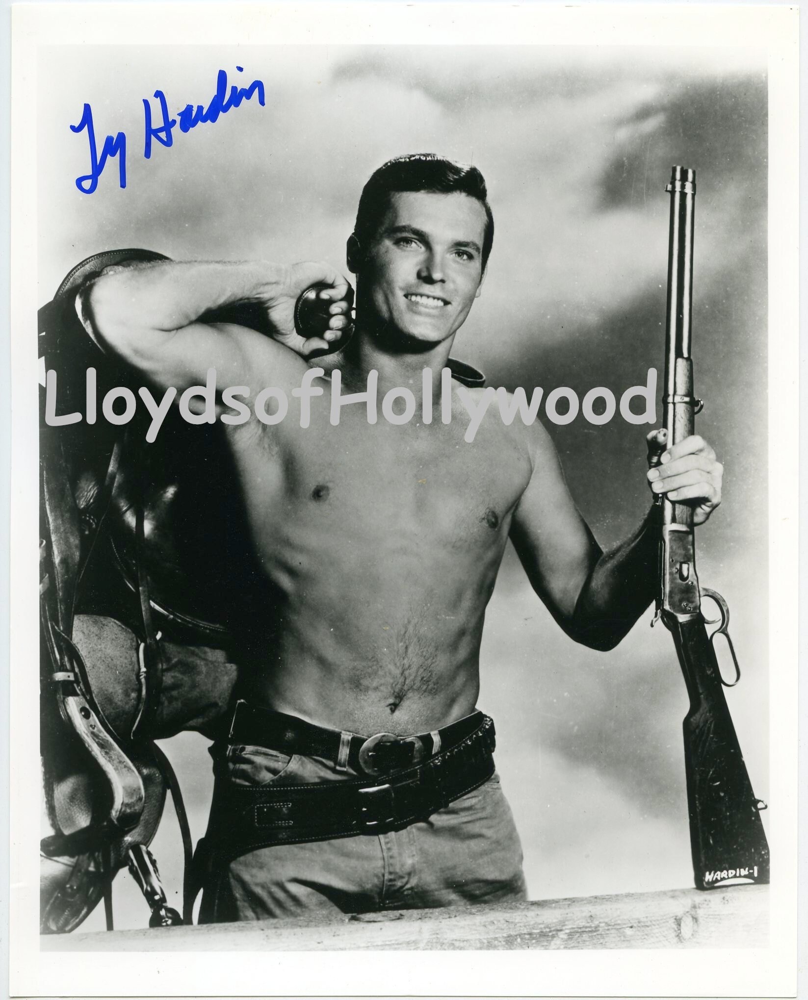 Ty Hardin Bronco Beefcake Hunk Autograph Hand Signed Stunning