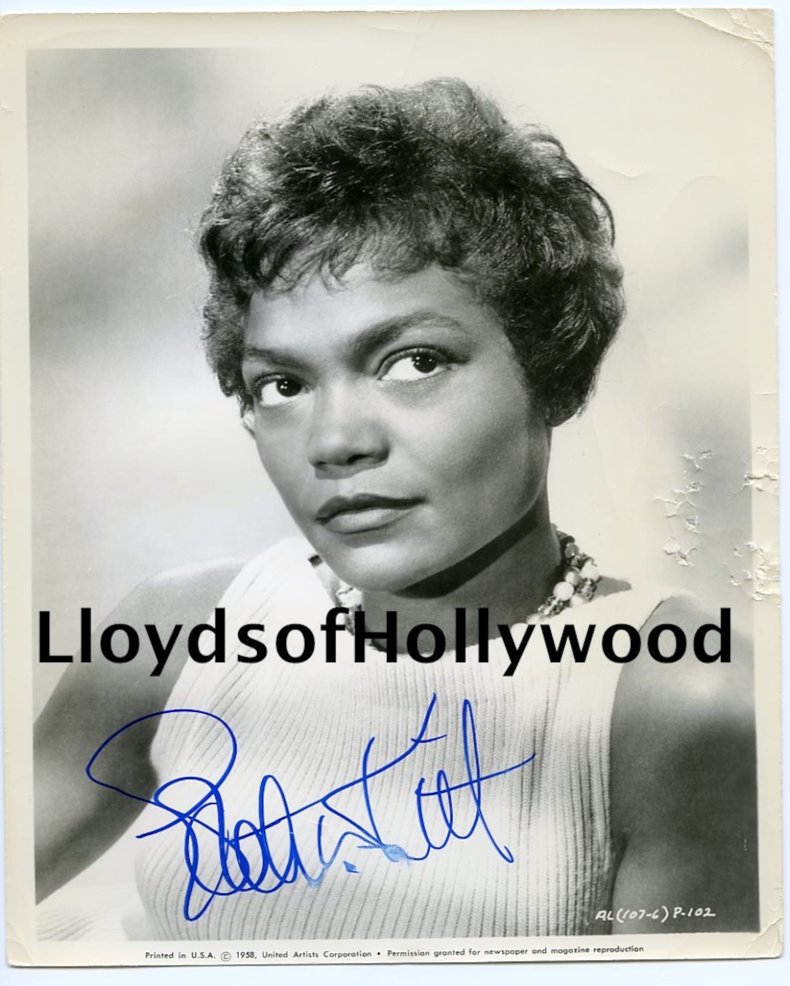 Eartha Kitt Autograph Hand Signed Vintage Original Photograph - Etsy