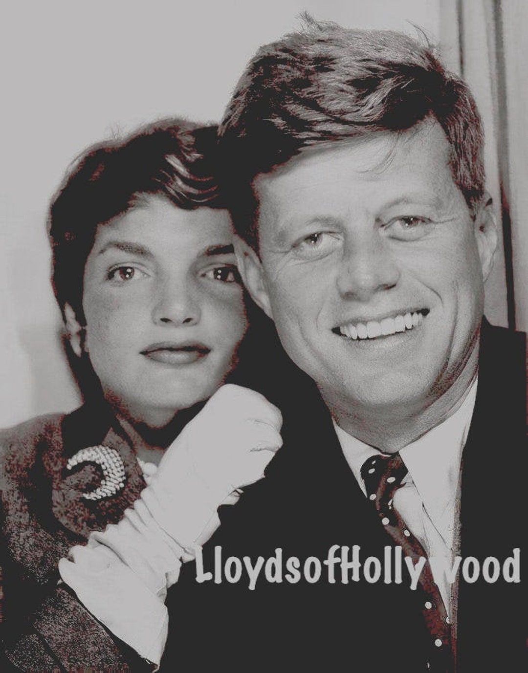John F Kennedy Senator JFK & Jackie Romantic Photo Booth Photograph Pre ...
