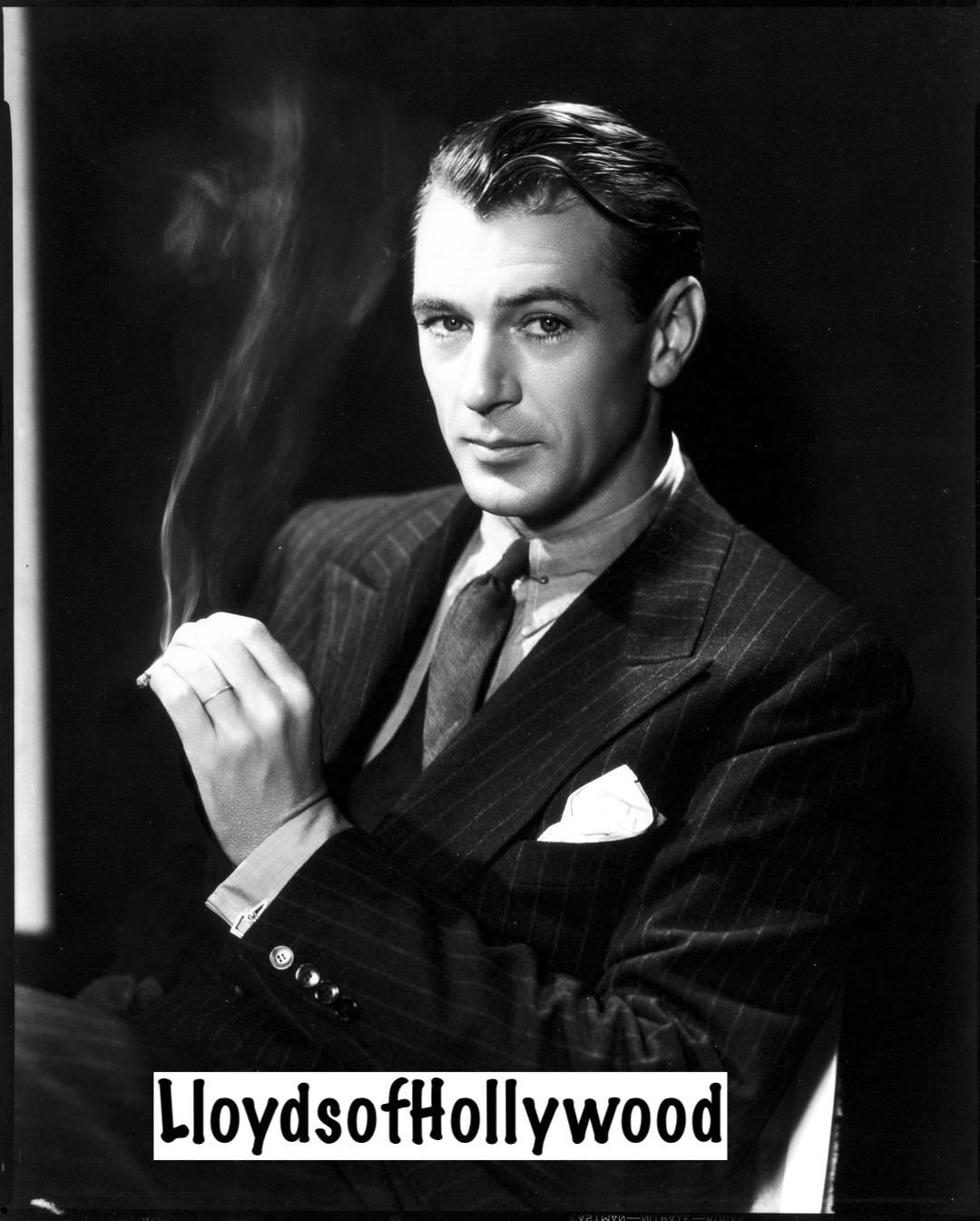 Gary Cooper Handsome Hollywood Actor Movie Star Striking Photograph ...