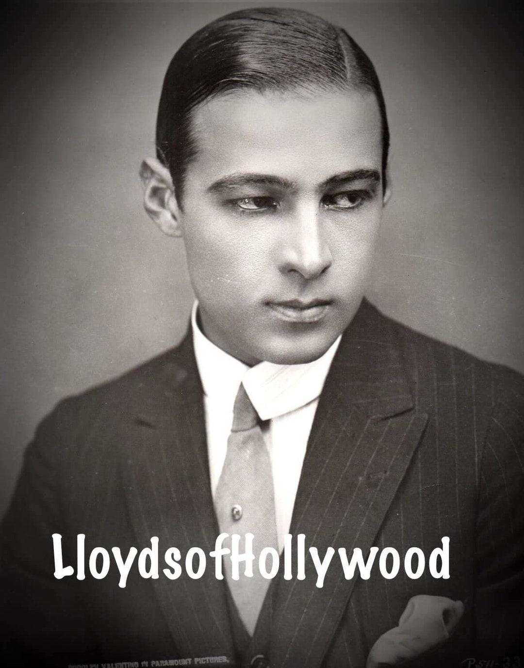 Rudolph Valentino Handsome Hollywood Silent Film Star Actor Slicked ...