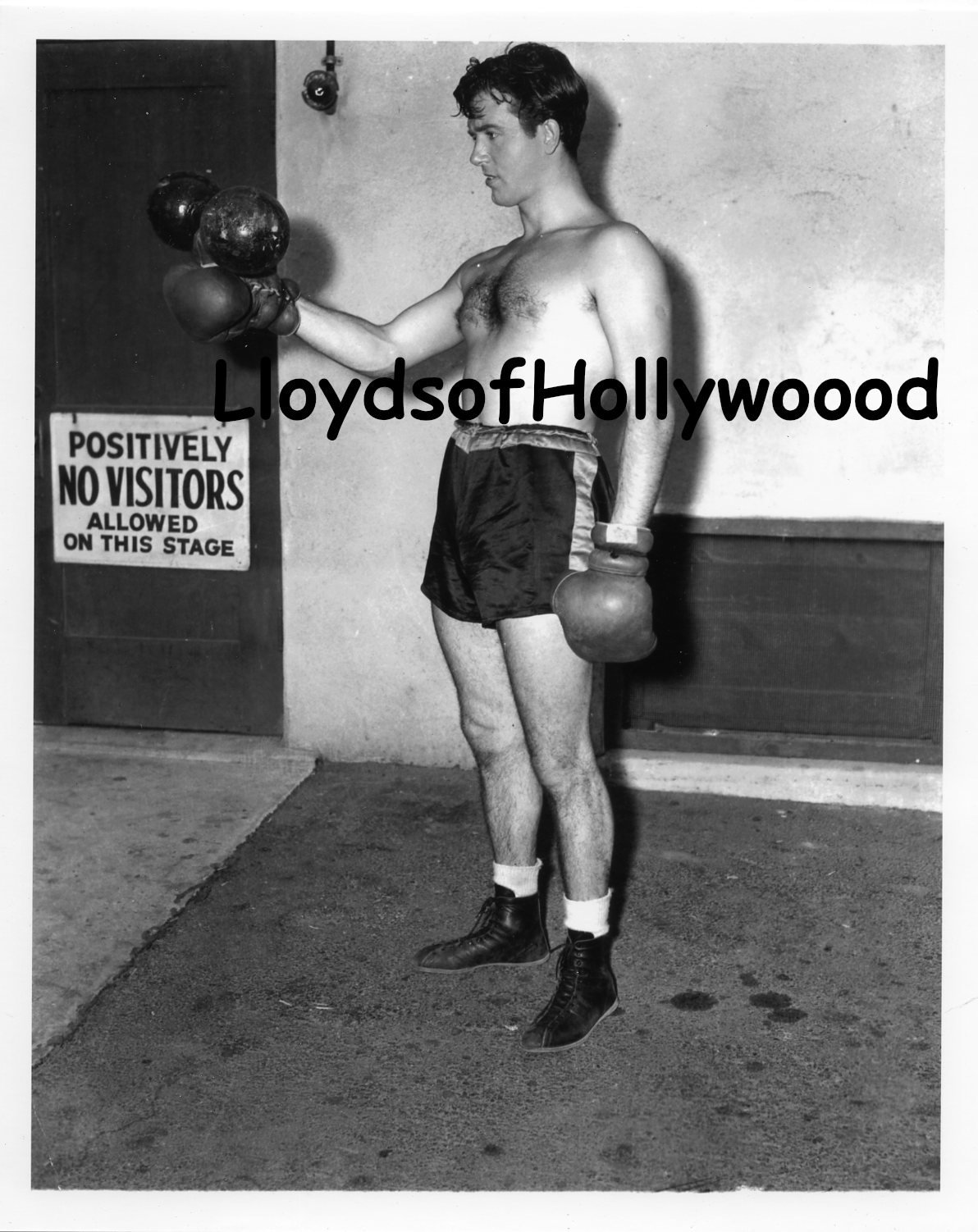 John Payne Hunk in Trunks Kid Galahad on Set Exercise Beefcake ...
