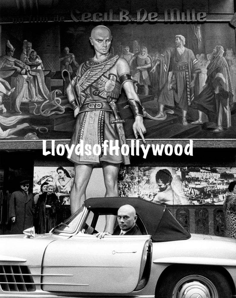 Yul Brynner Pharaoh Ramses Ten Commandments Hollywood Premire ...