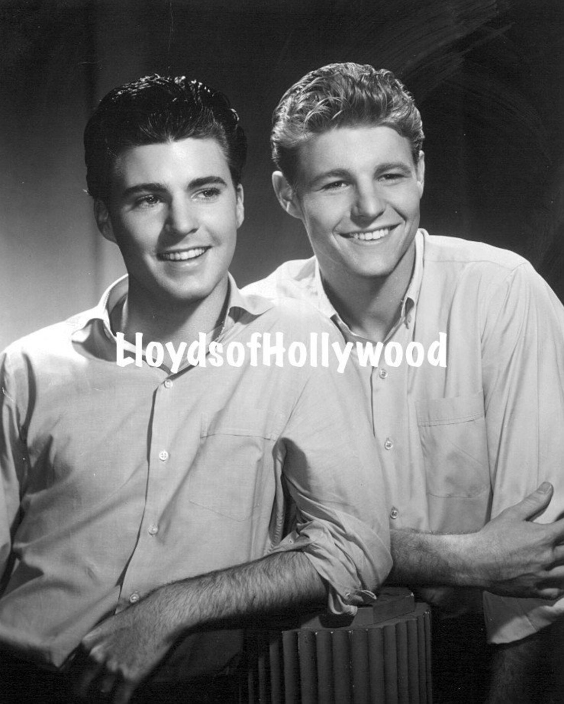 Ricky Nelson and Brother David Nelson Handsome Hollywood Hunks Mid-century Family TV Stars ...