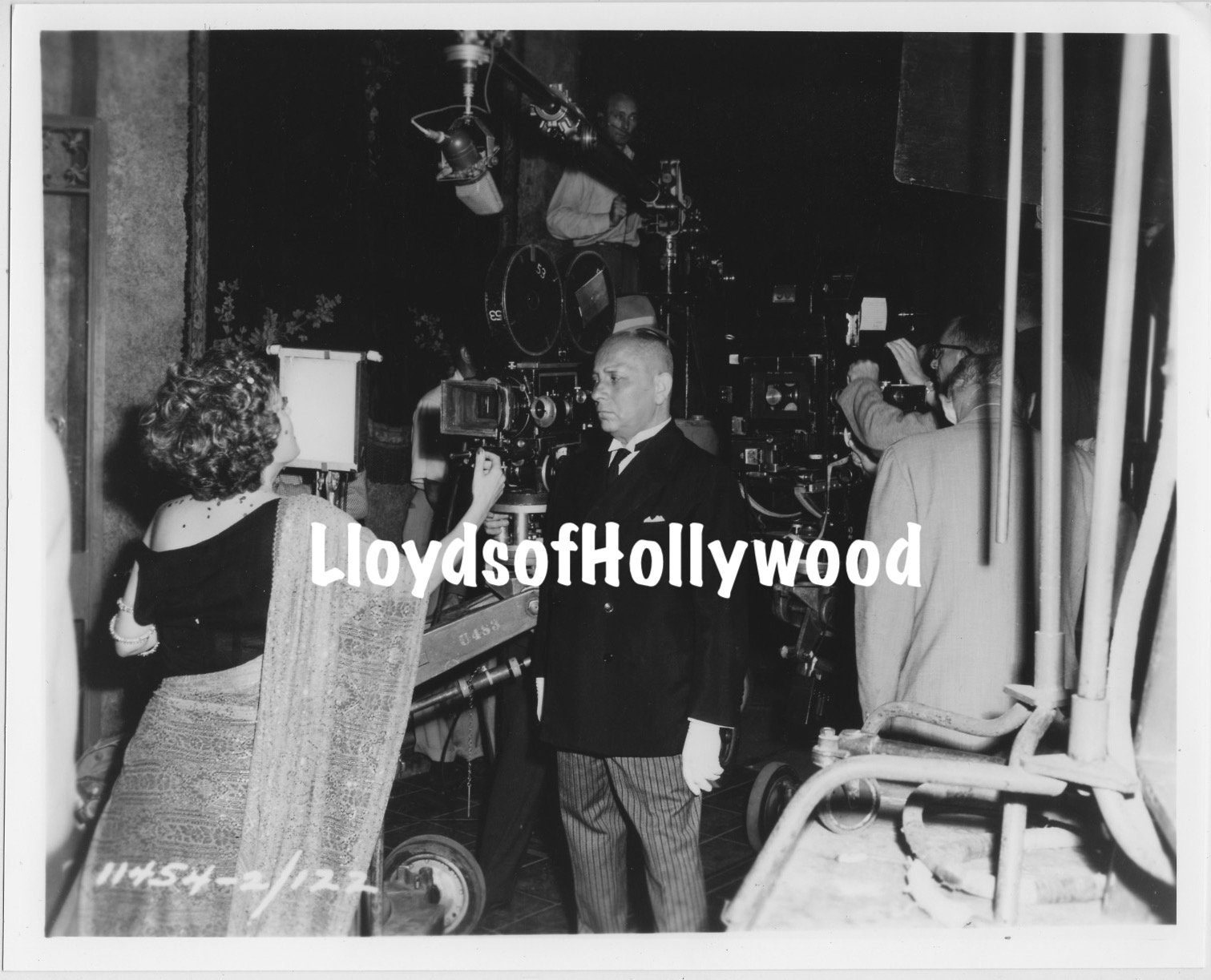 Eric Von Stroheim Gloria Swanson William Holden Sunset Boulevard on Set ...