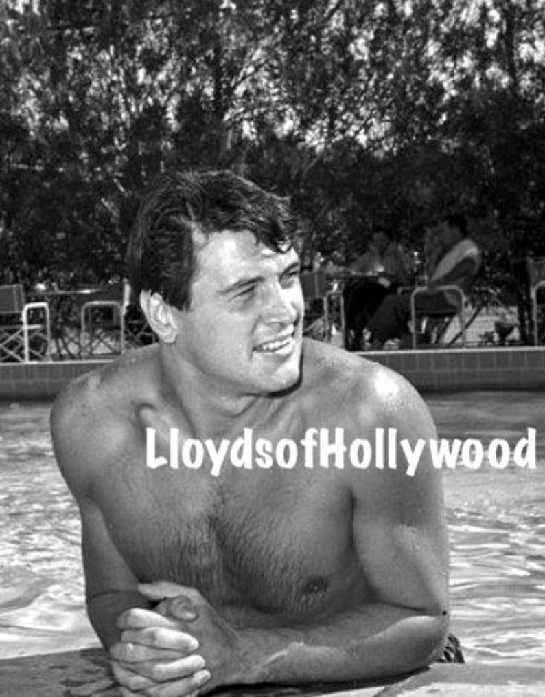 Rock Hudson Handsome Hollywood Actor Hunk in Pool Unique Candid ...