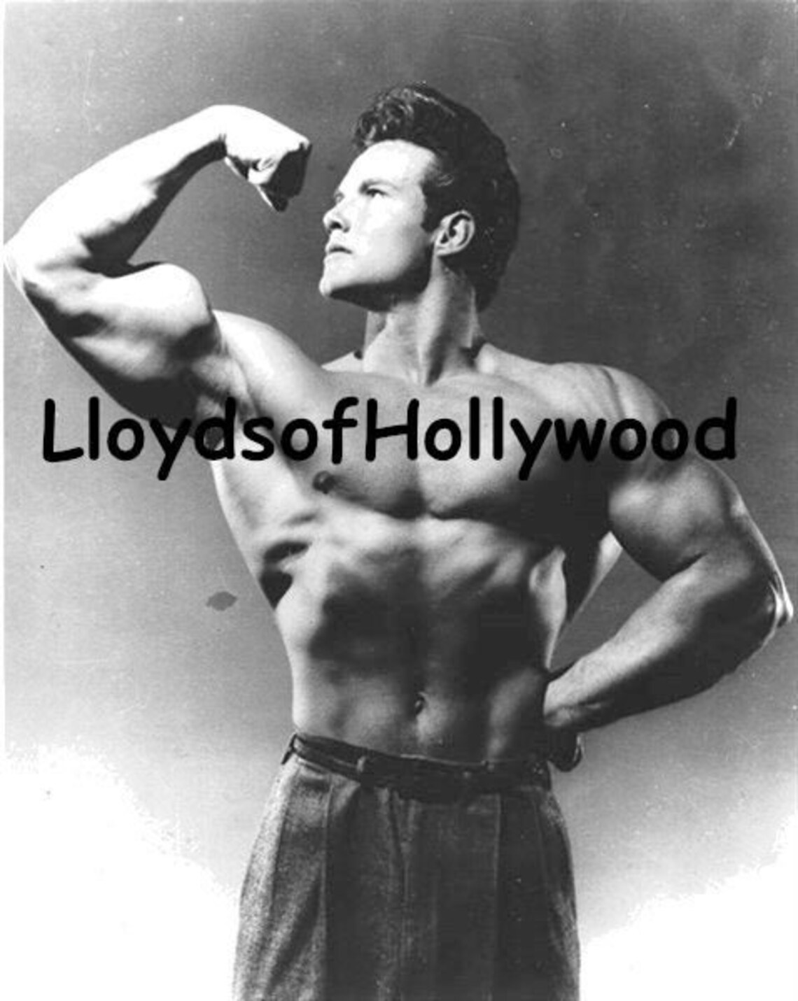 Steve Reeves Athletic Icon Bodybuilder Flexing Muscle Handsome Beefcake ...