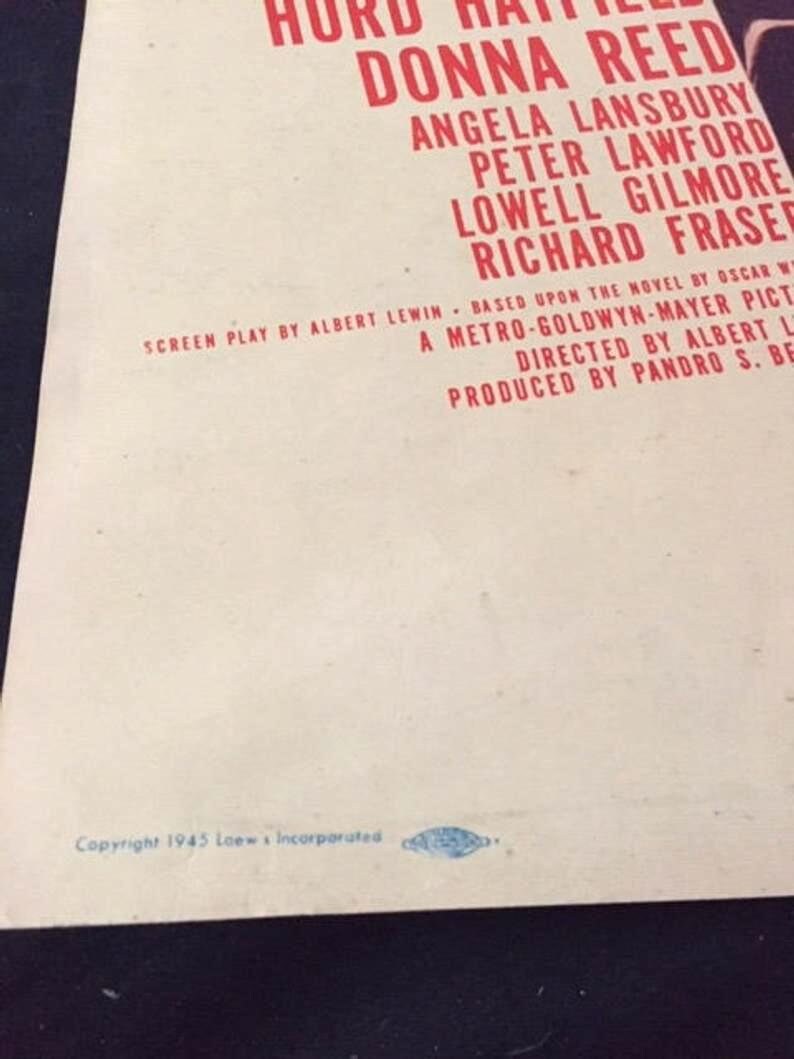 Oscar Wilde the Pictuer of Dorian Gray Hurd Hatfield Orig USA - Etsy