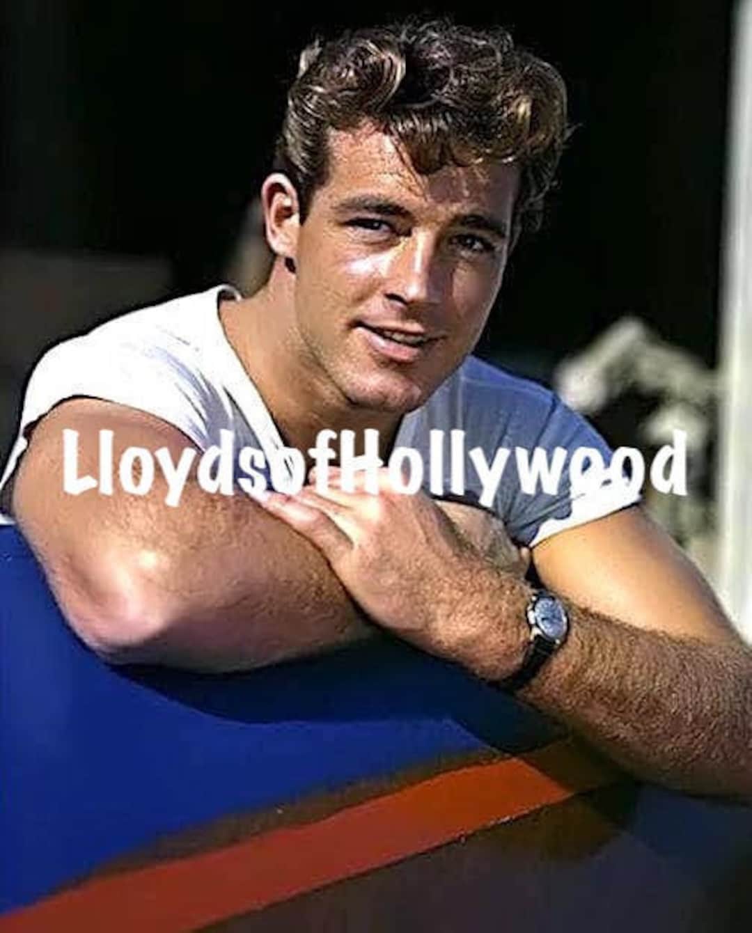 Guy Madison Handsome Hollywood Actor Beefcake Hunk in T Shirt ...