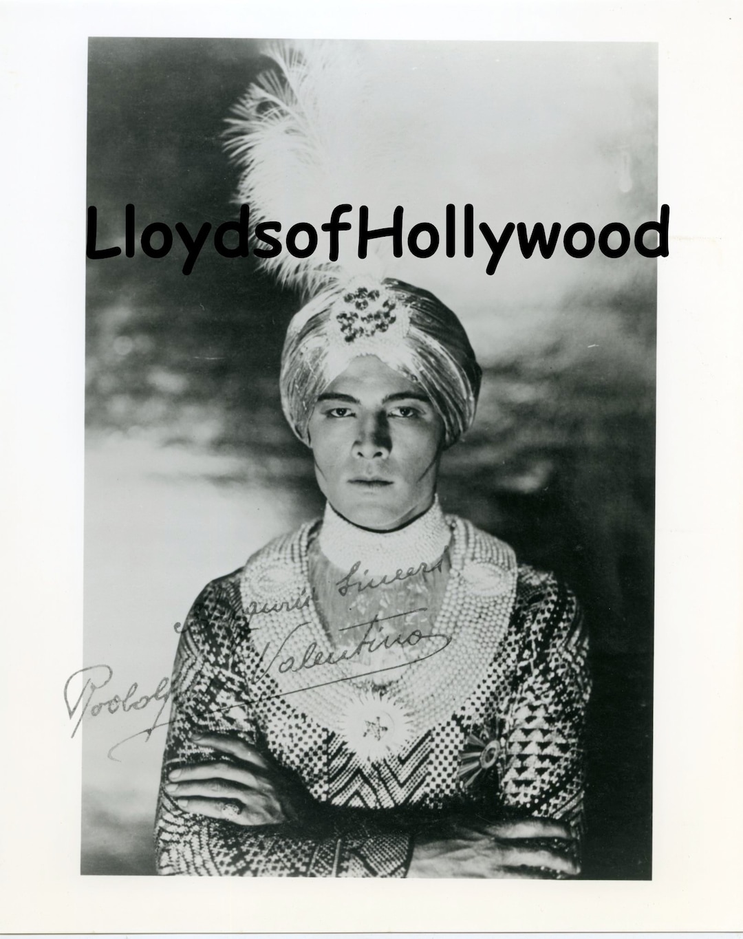 Rudolph Valentino Silent Film Star the Young Rajah Rare Photograph 1922 ...