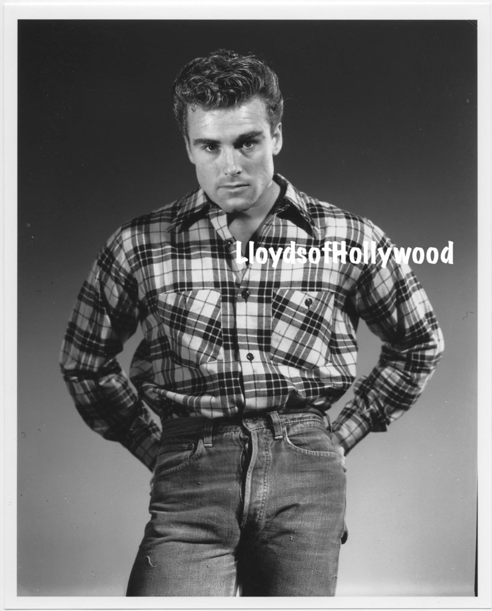 Ed Fury Handsome Bodybuilder Hunk in Jeans Beefcake Icon Photograph ...