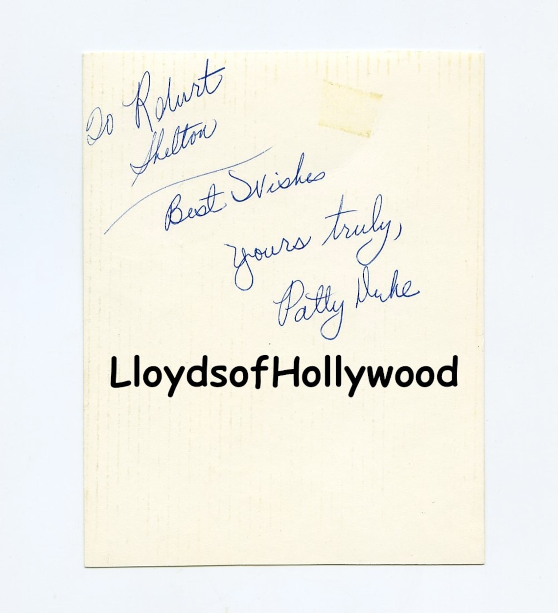 Patty Duke Autograph Hand Signed Rare Vintage Personal Embossed ...