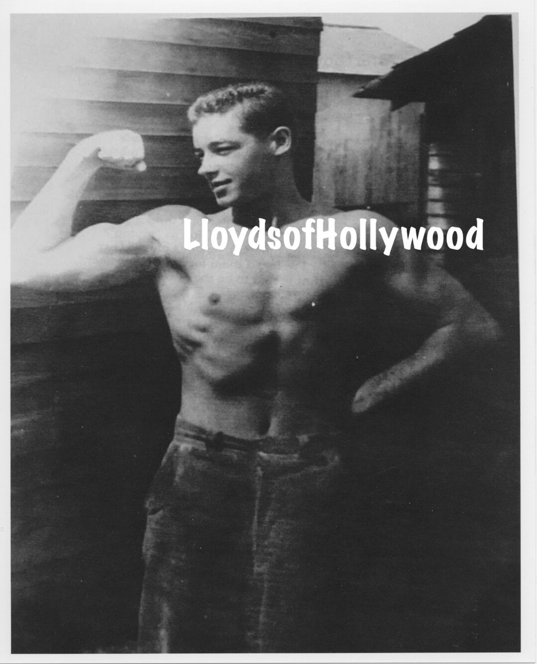 Guy Madison Handsome Actor Hunk Flexing Pre Hollywood Unique Candid ...