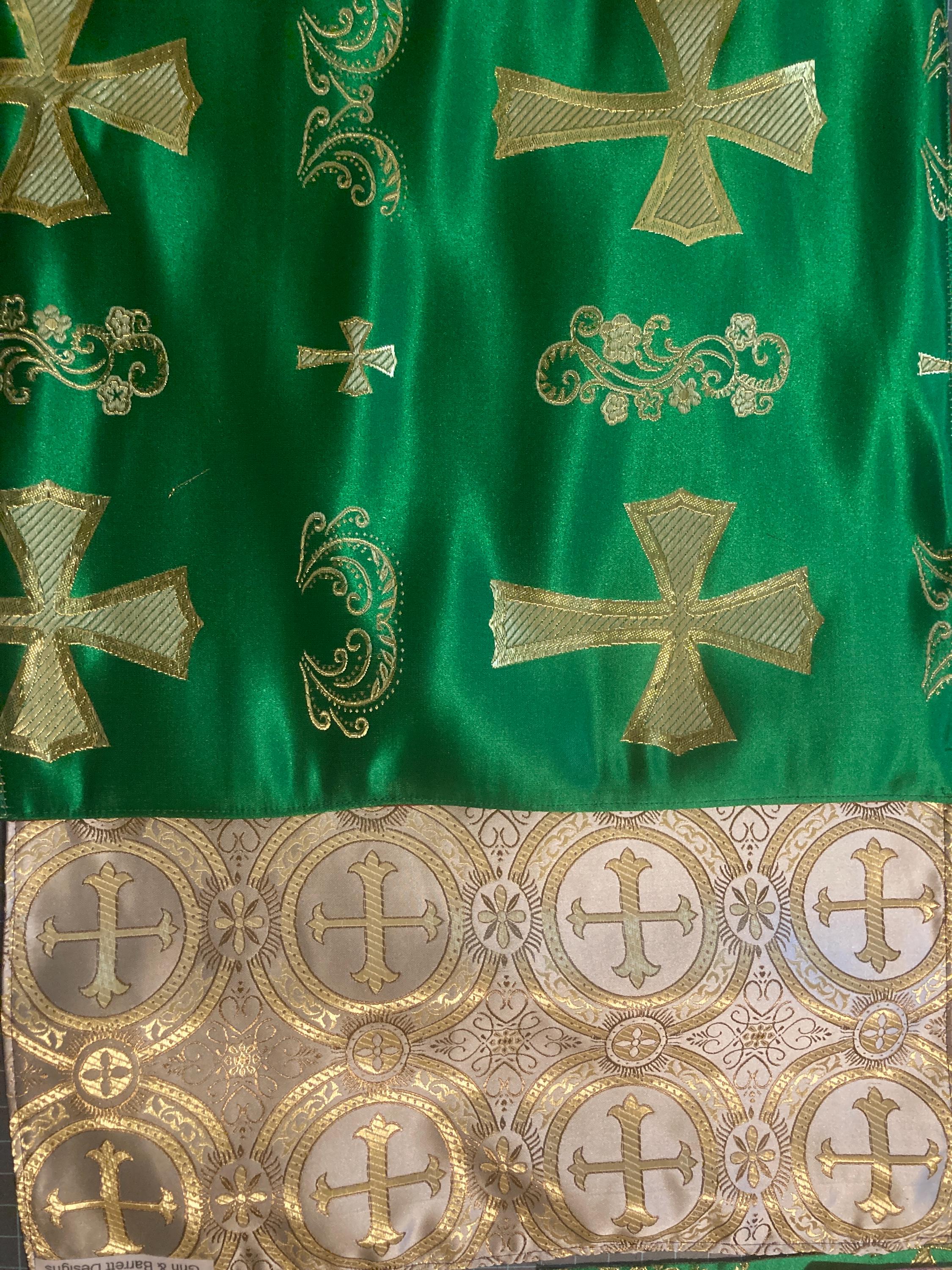 Reversible Liturgical Altar Cloths: Red/green & Purple/white Brocade ...
