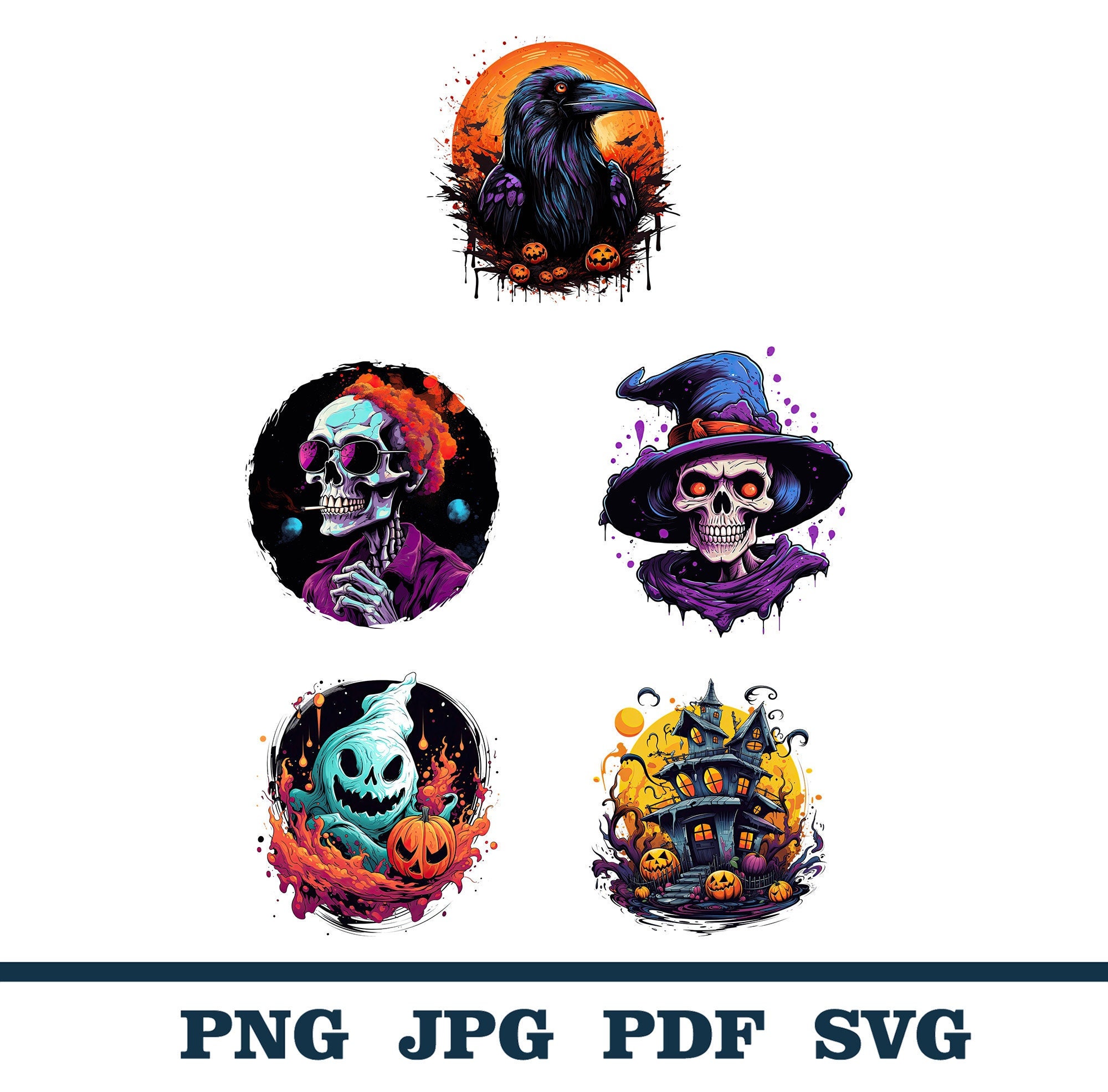 Halloween Clipart Set Monster Cute Halloween Halloween - Etsy