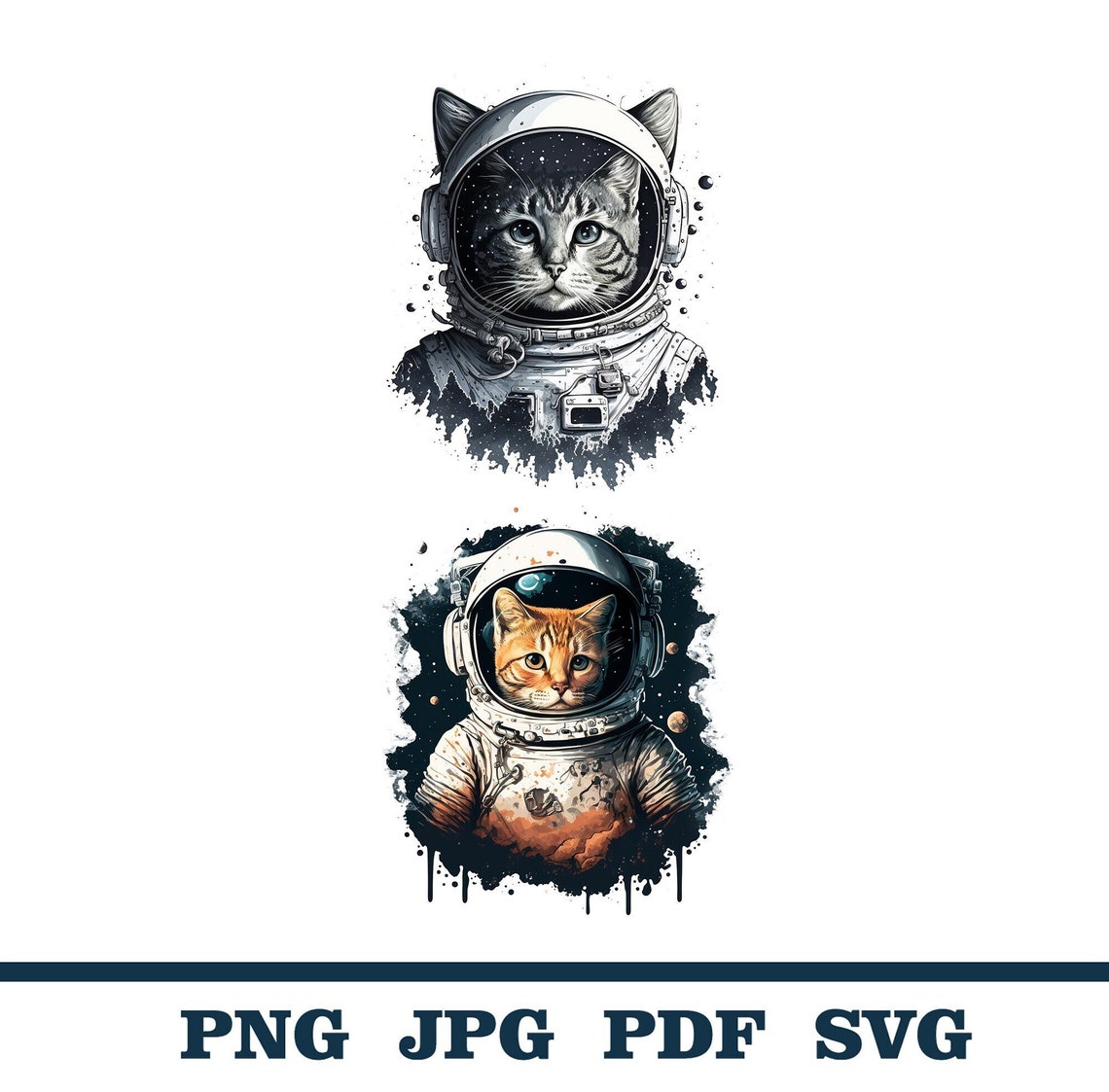 Astronaut Cat Watercolor Cats Pets Png Cats Clipart Cats - Etsy