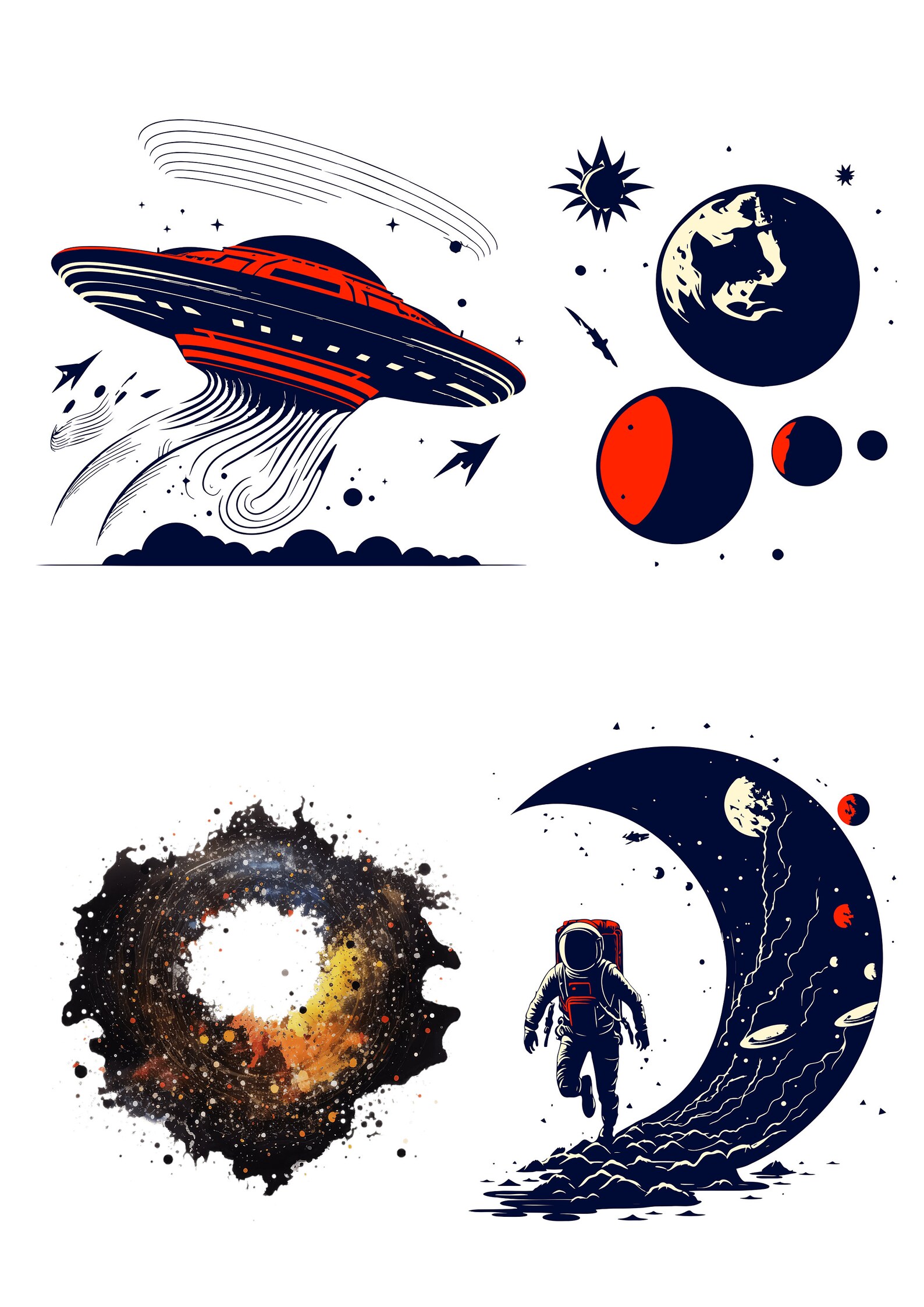 Outer Space Space Astronaut Clipart Space Clipart Outer - Etsy