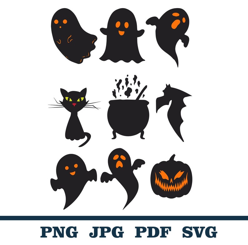 Cute Halloween Clipart Haunted House Clipart Spooky - Etsy