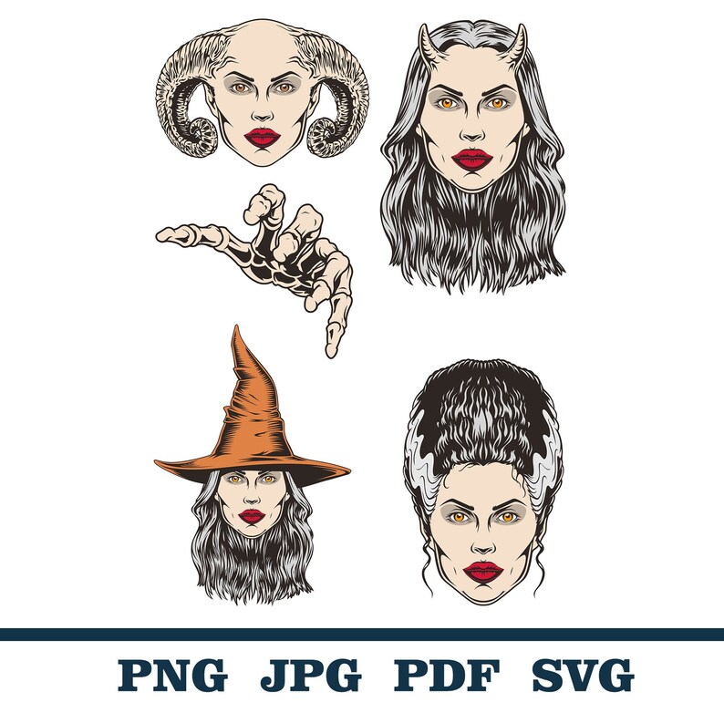 Witch Clipart Witch PNG Halloween Clipart Mystical Witch - Etsy