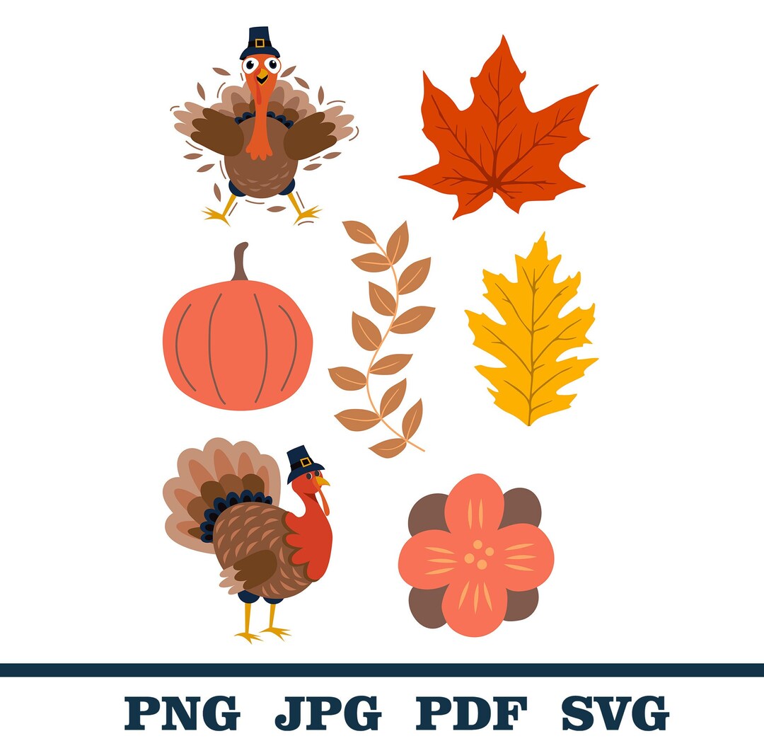 Thanksgiving Clipart, Autumn Clip Art, Holiday, Turkey, Pear Clipart ...