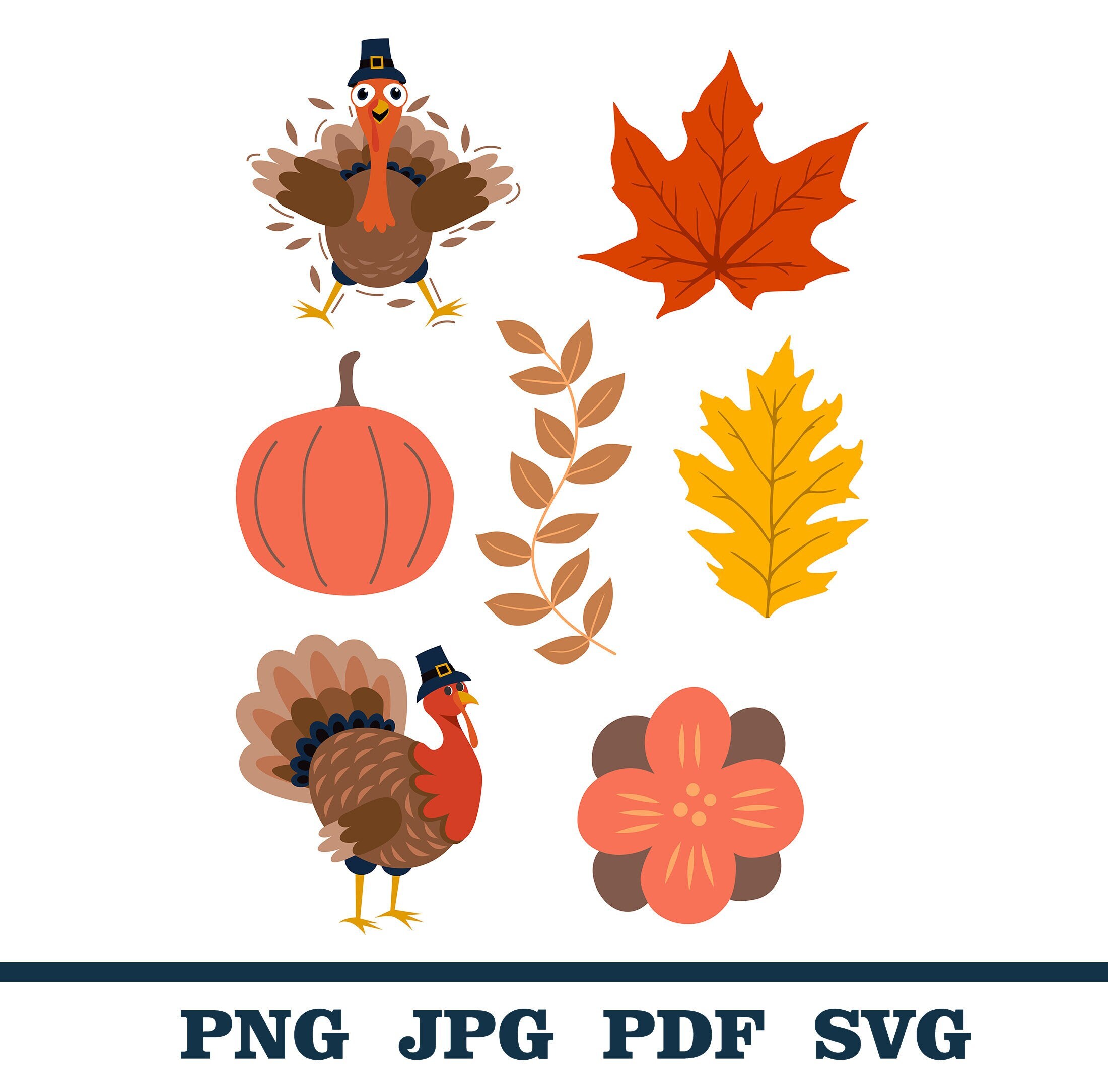 Thanksgiving Clipart, Autumn Clip Art, Holiday, Turkey, Pear Clipart ...