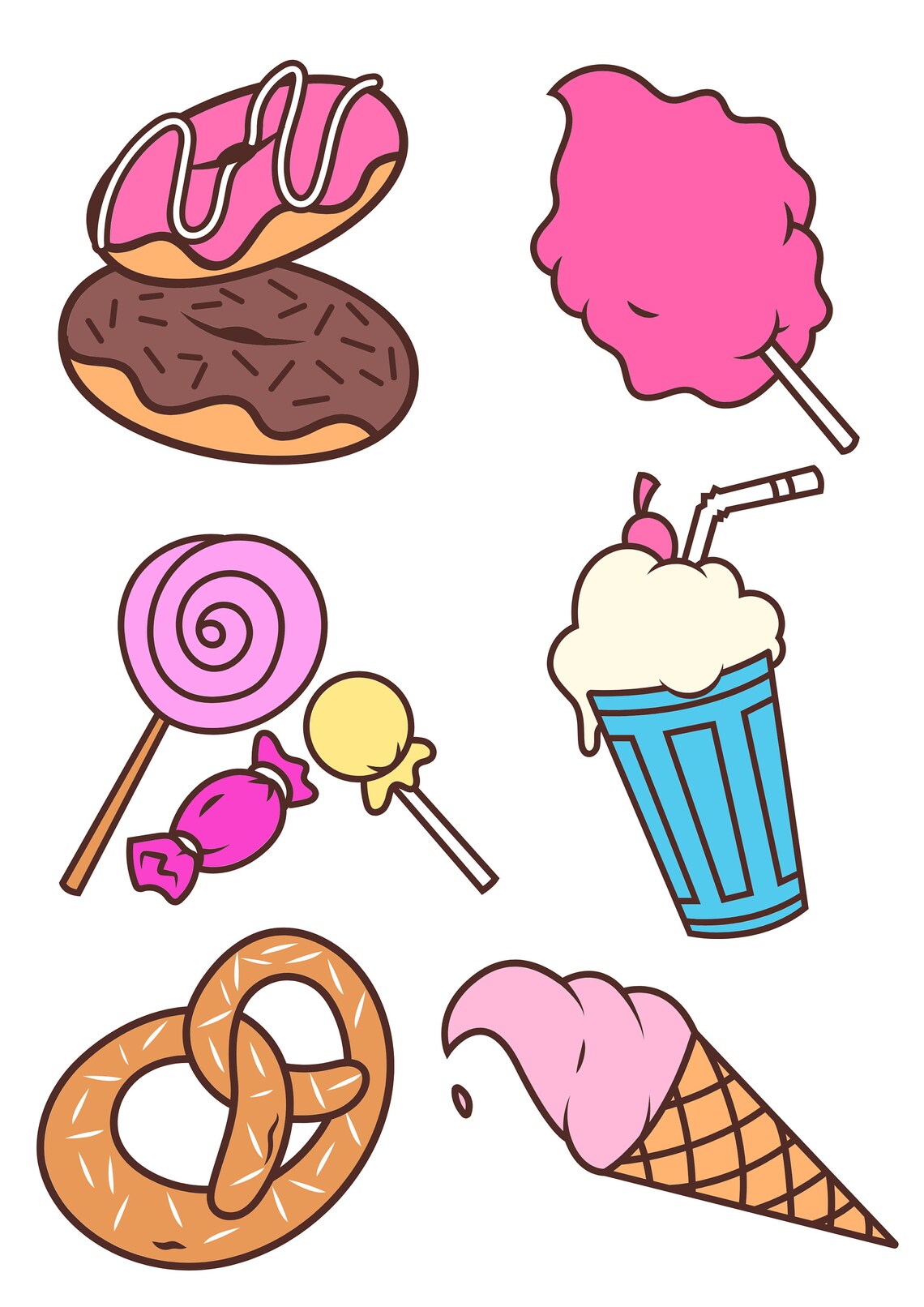 Sweets Clipart Candyland Clipart Candy Cake Cupcake Ice - Etsy