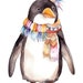 Penguin Clipart Watercolor Arctic Animals Clipart Cute - Etsy