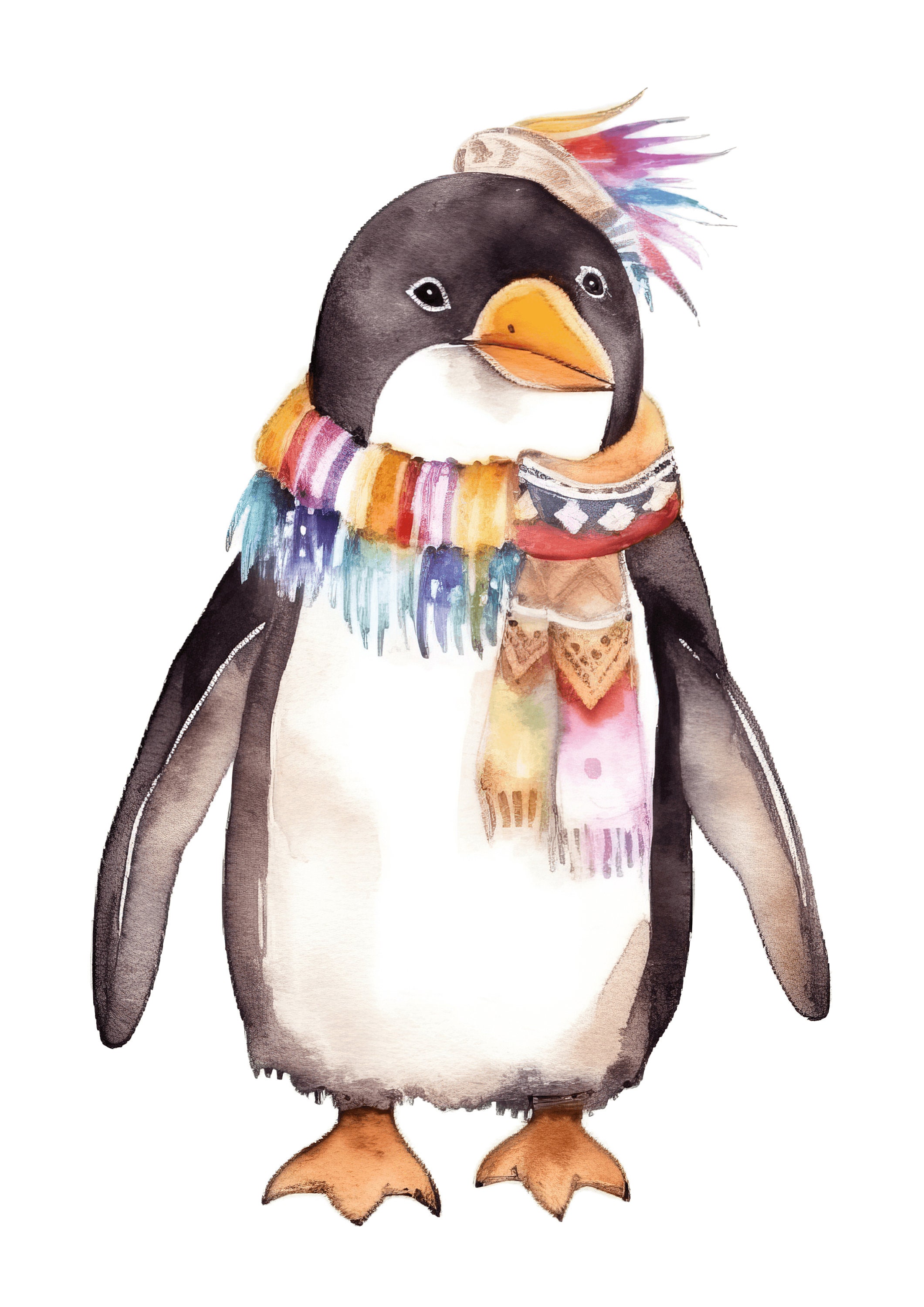 Penguin Clipart Watercolor Arctic Animals Clipart Cute - Etsy