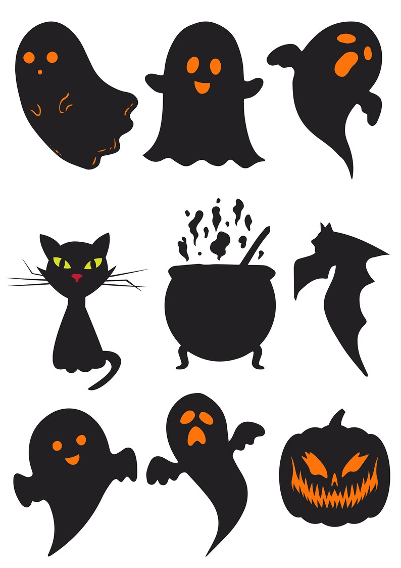 Cute Halloween Clipart Haunted House Clipart Spooky - Etsy