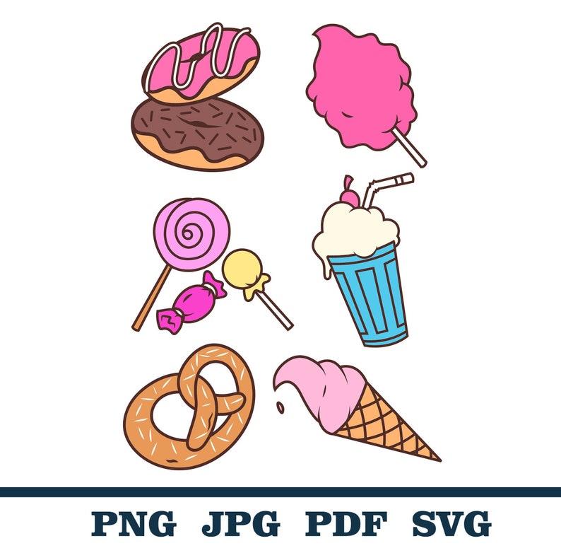 Sweets Clipart Candyland Clipart Candy Cake Cupcake Ice - Etsy