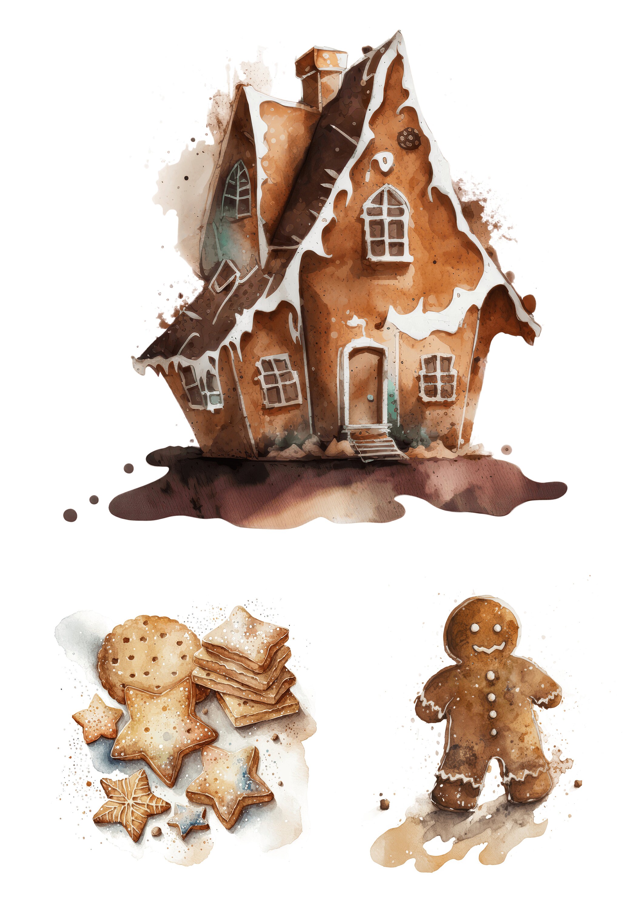 Gingerbread House Clipart Christmas Cookies Clipart Cookie - Etsy