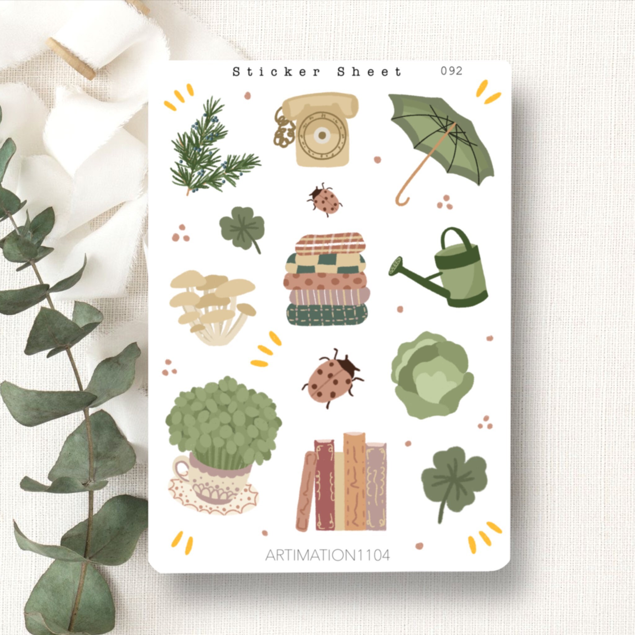 Bujo Sticker Journal Sticker Aesthetic Sticker Sheet Planner Sticker ...