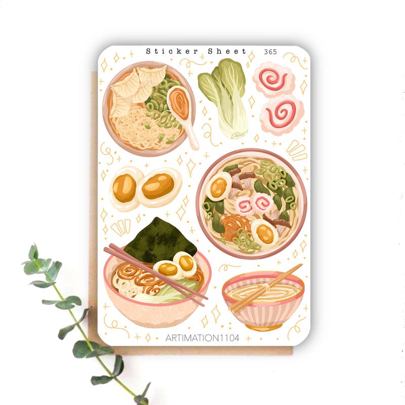 Ramen Stickers - Etsy