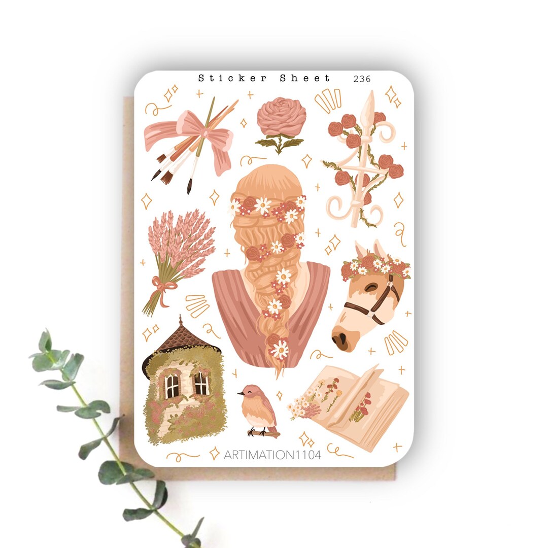 Sticker Sheet "garden Tower“ 236 | Bullet Journal, Scrapbook , Planner ...