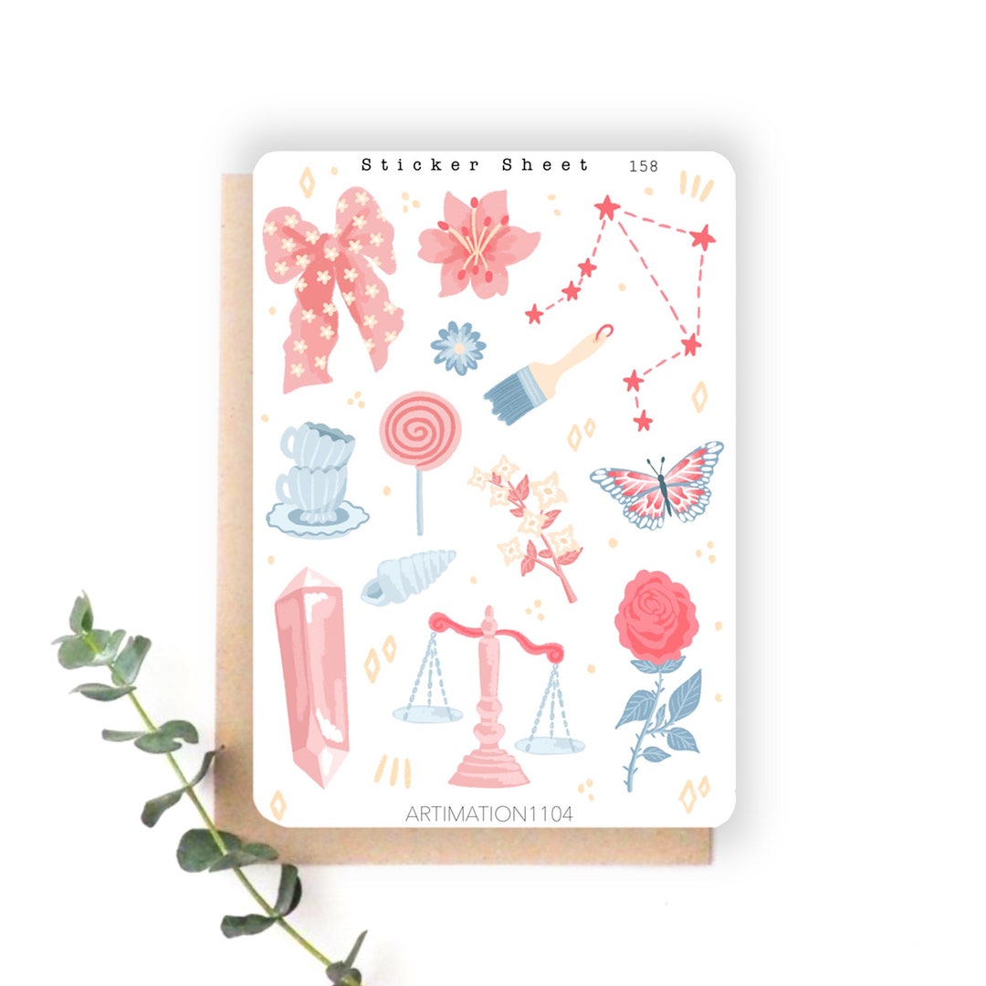Sticker Sheet "libra“ 158 | Bullet Journal, Scrapbook , Planner ...