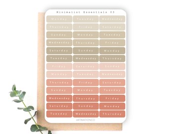 Planner Minimalist Stickers - Etsy