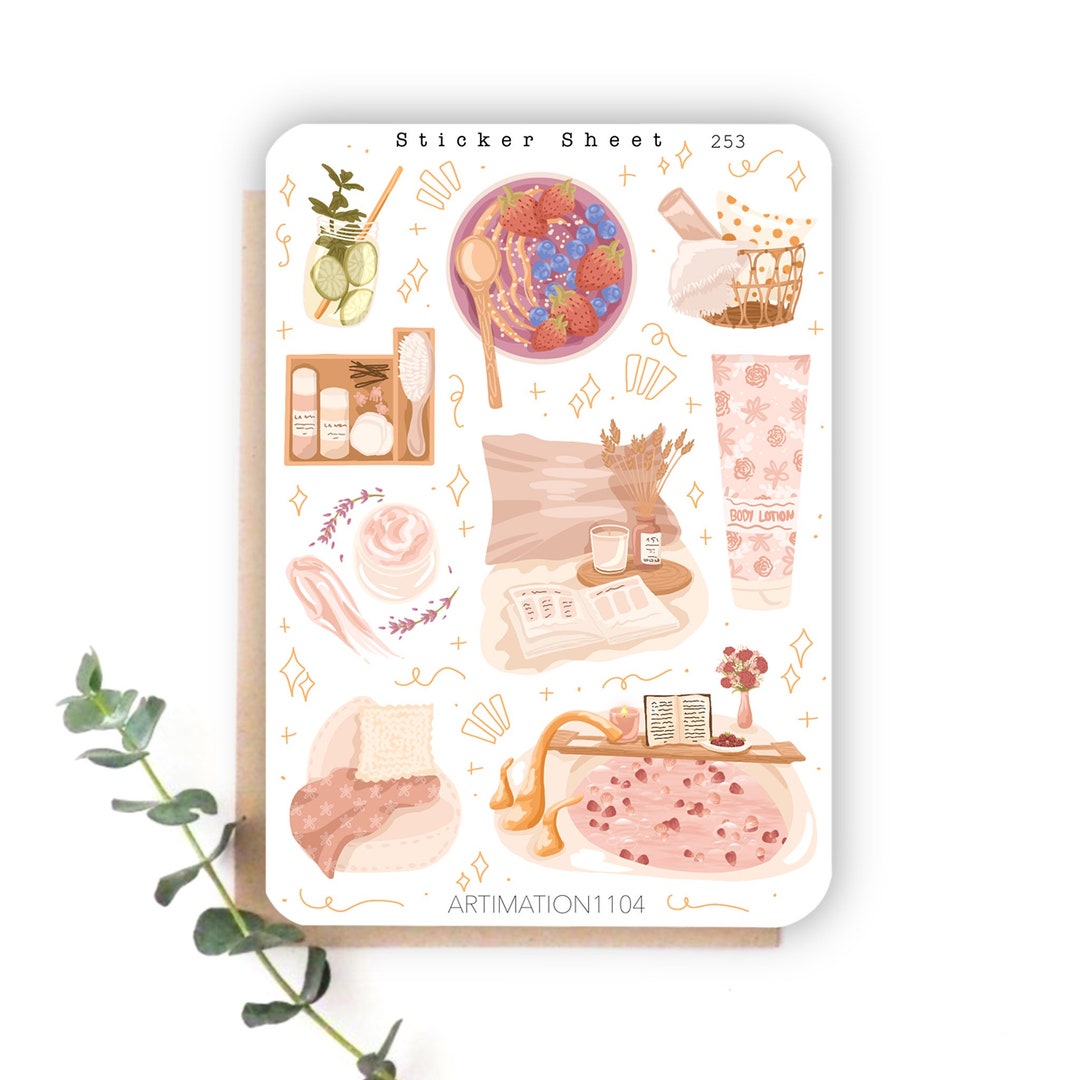 Sticker Sheet "self Care“ 253 | Bullet Journal, Scrapbook , Planner ...