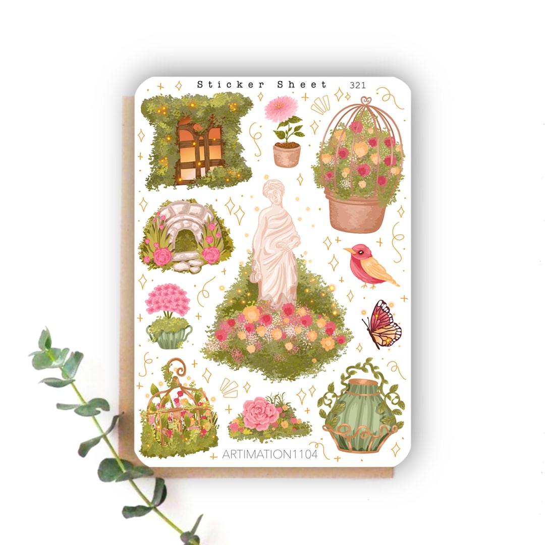 Sticker Sheet "fairylight Garden“ 321 | Bullet Journal, Scrapbook ...