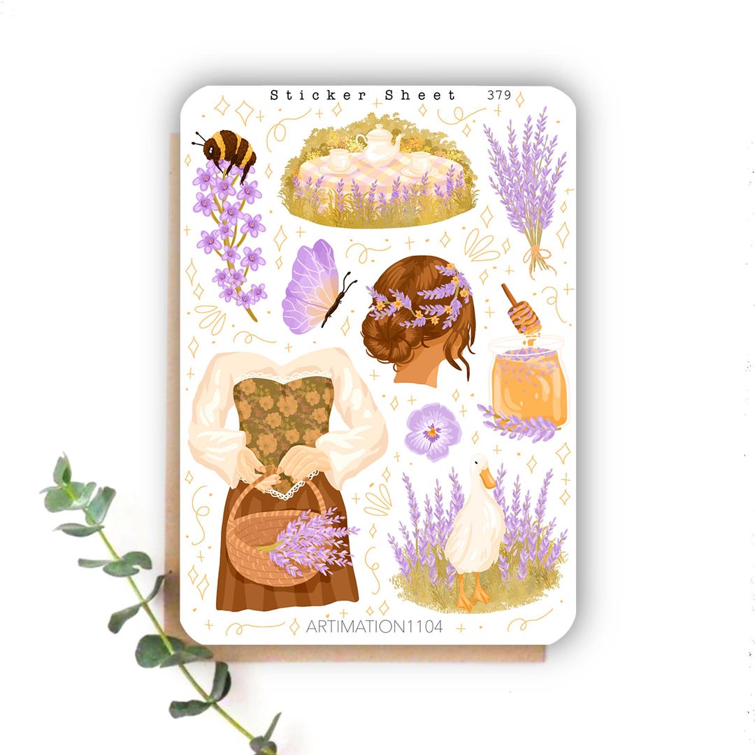 Sticker Sheet “lavender Honey“ 379 | Bullet Journal, Scrapbook ...