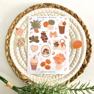 Fall Sticker Sheet BUNDLE of 8 | Bullet Journal, Scrapbook , Planner ...