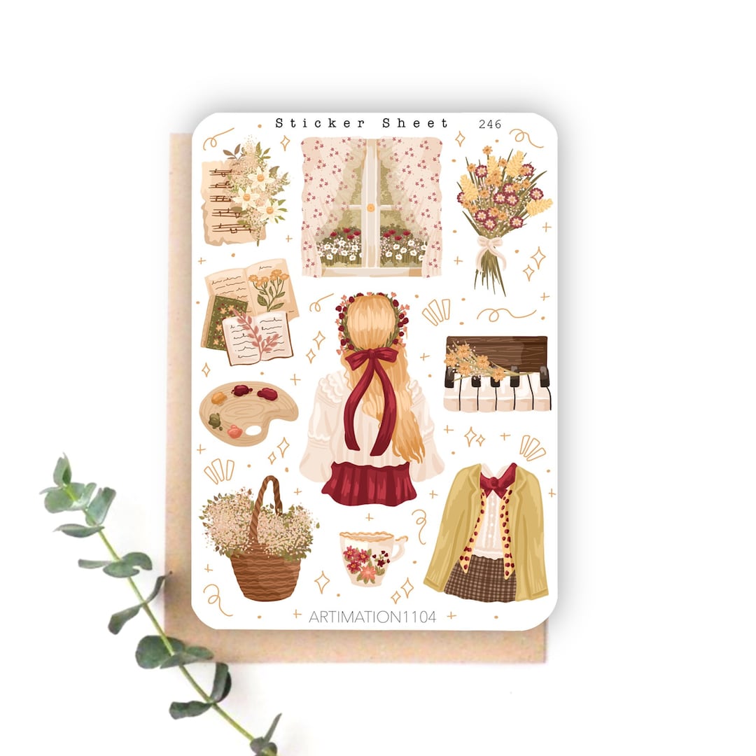 10 Pcs Sticker Sheet march Sisters 246 Bullet Journal Sticker ...