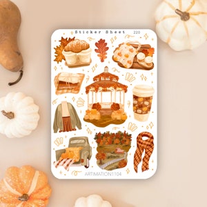 Autumn 2022 Bundle of 5 Sticker Sheets Bullet Journal Sticker ...