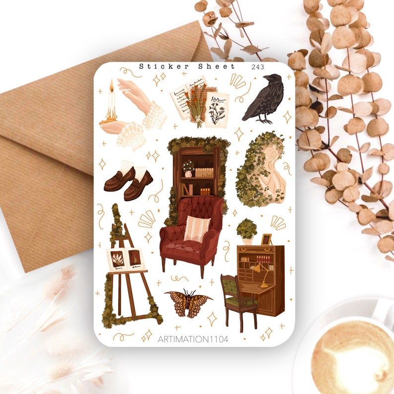 9 Pcs Sticker Sheet forgotten Manor 243 Bullet - Etsy