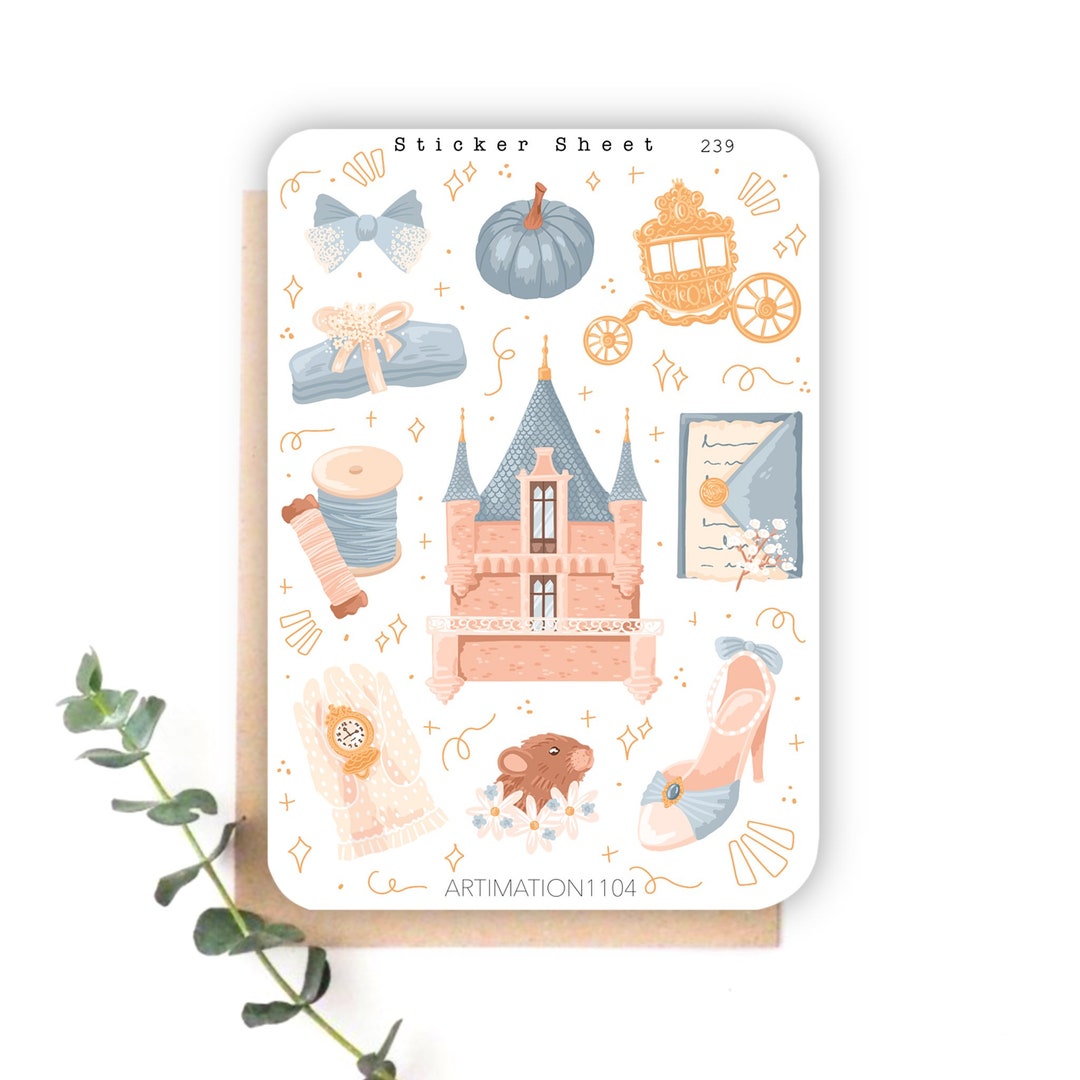 10pcs Sticker Sheet glass Shoe 239 Bullet Journal Sticker, Scrapbook ...