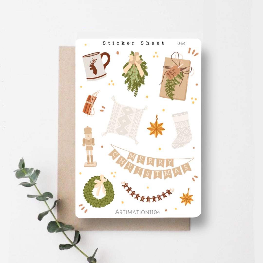 12pcs Sticker Sheet christmas Time 064 Bullet Journal Sticker ...
