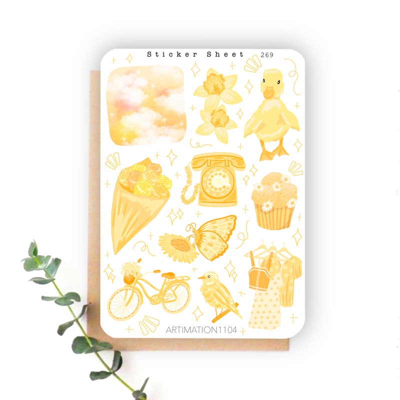 Yellow Stickers - Etsy