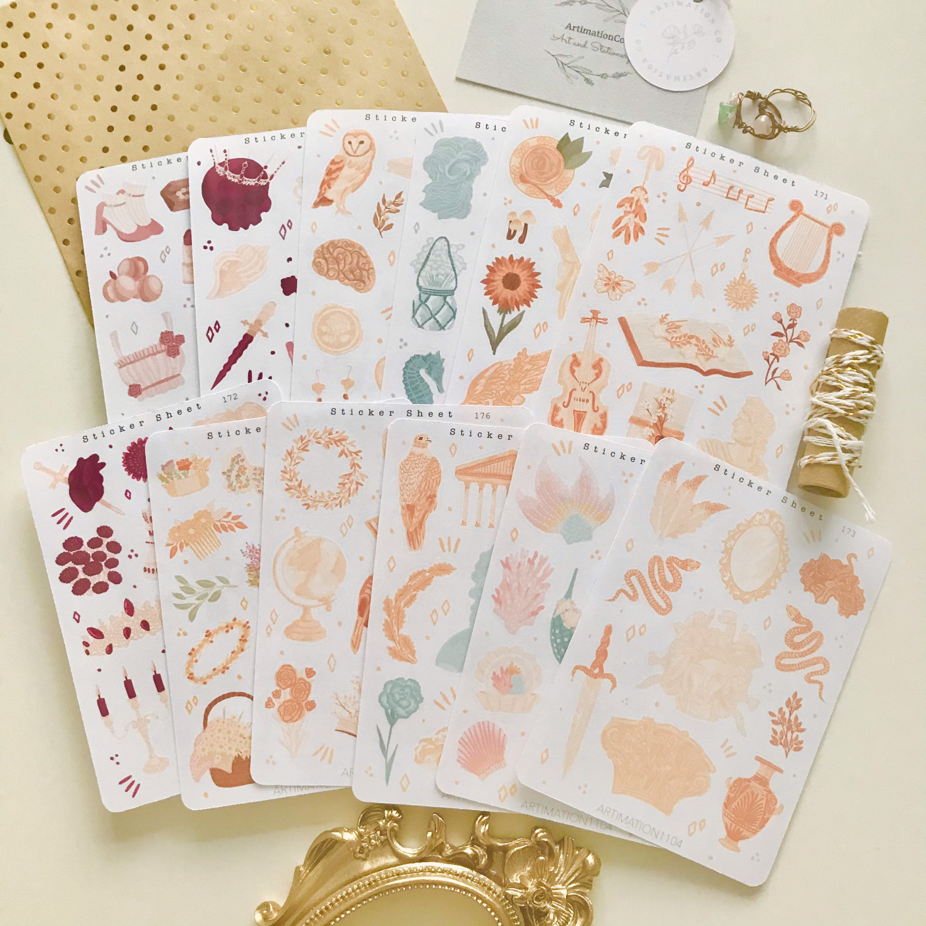 Greek Mythology Sticker Sheet Collection of 12 Sheets Bullet - Etsy