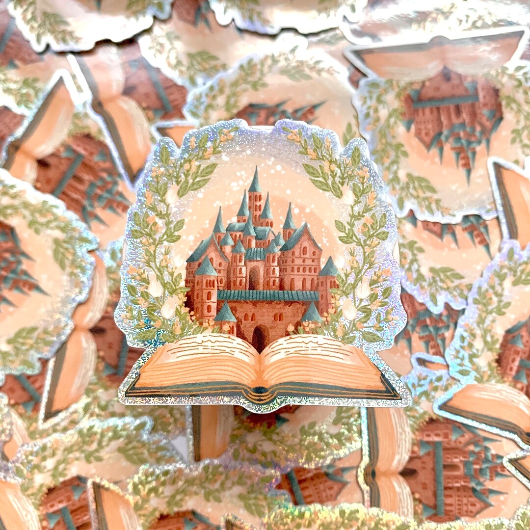 Vinyl Sticker romantasy Castle Glitter Decorative Sticker Decal ...